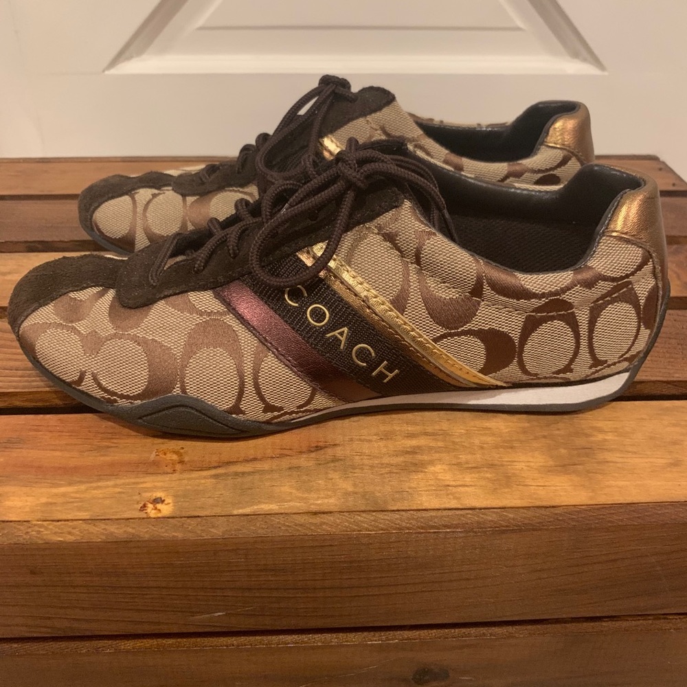 Practically New Coach Shoes With Metallic Detail - Gem